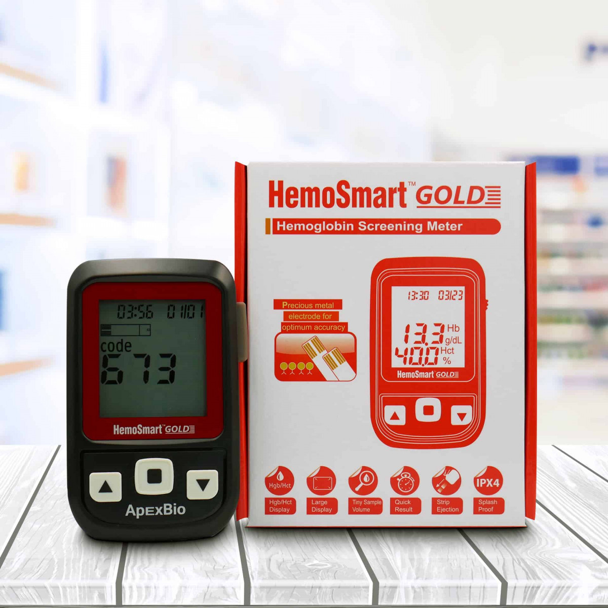 HemoSmart GOLD Hemoglobin Screening Meter | Isotekindo