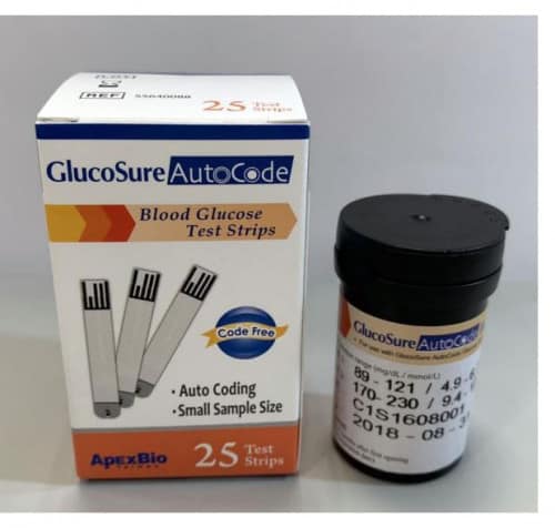 GlucoSure Autocode Blood Glucose Test Strips | Isotekindo